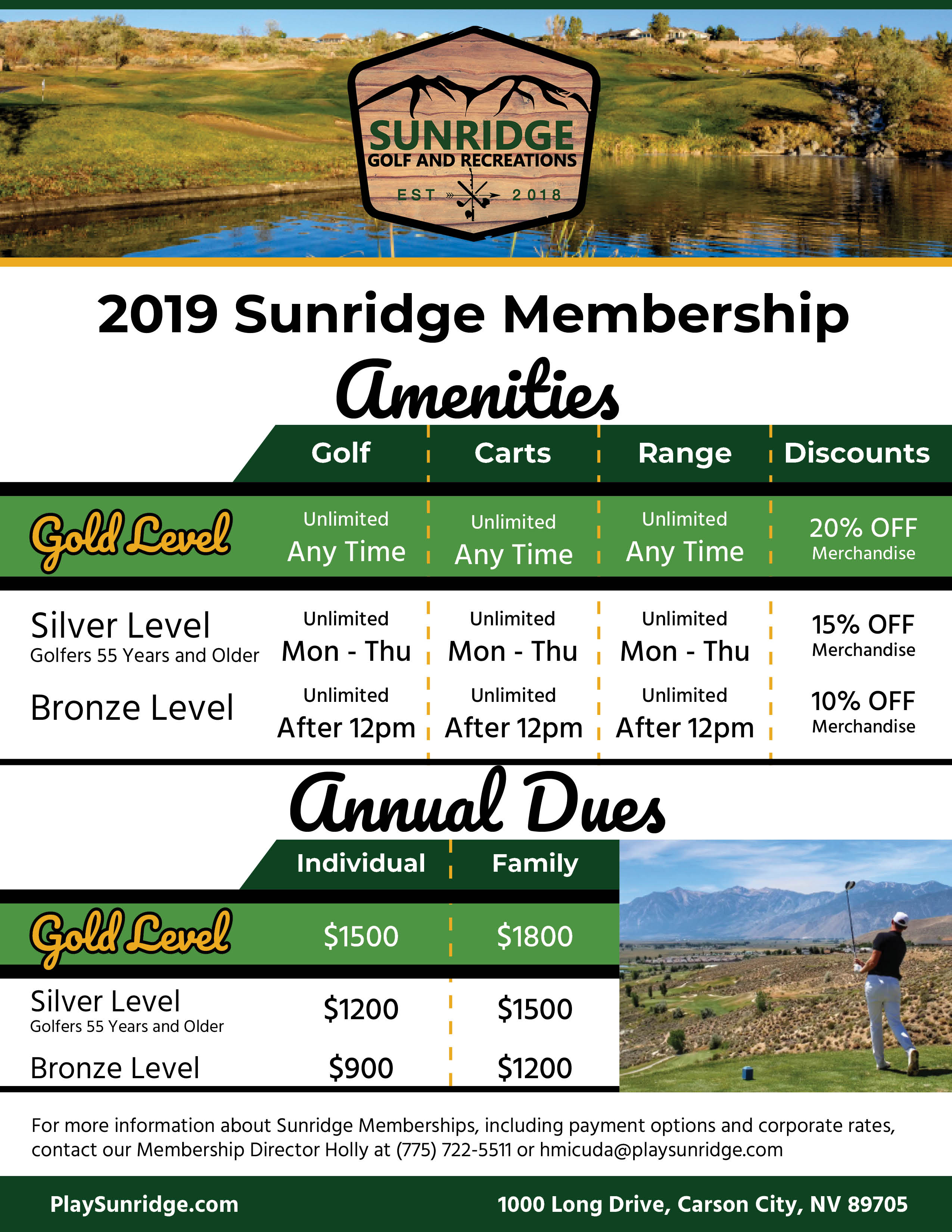Memberships - Sunridge Golf and Recreations