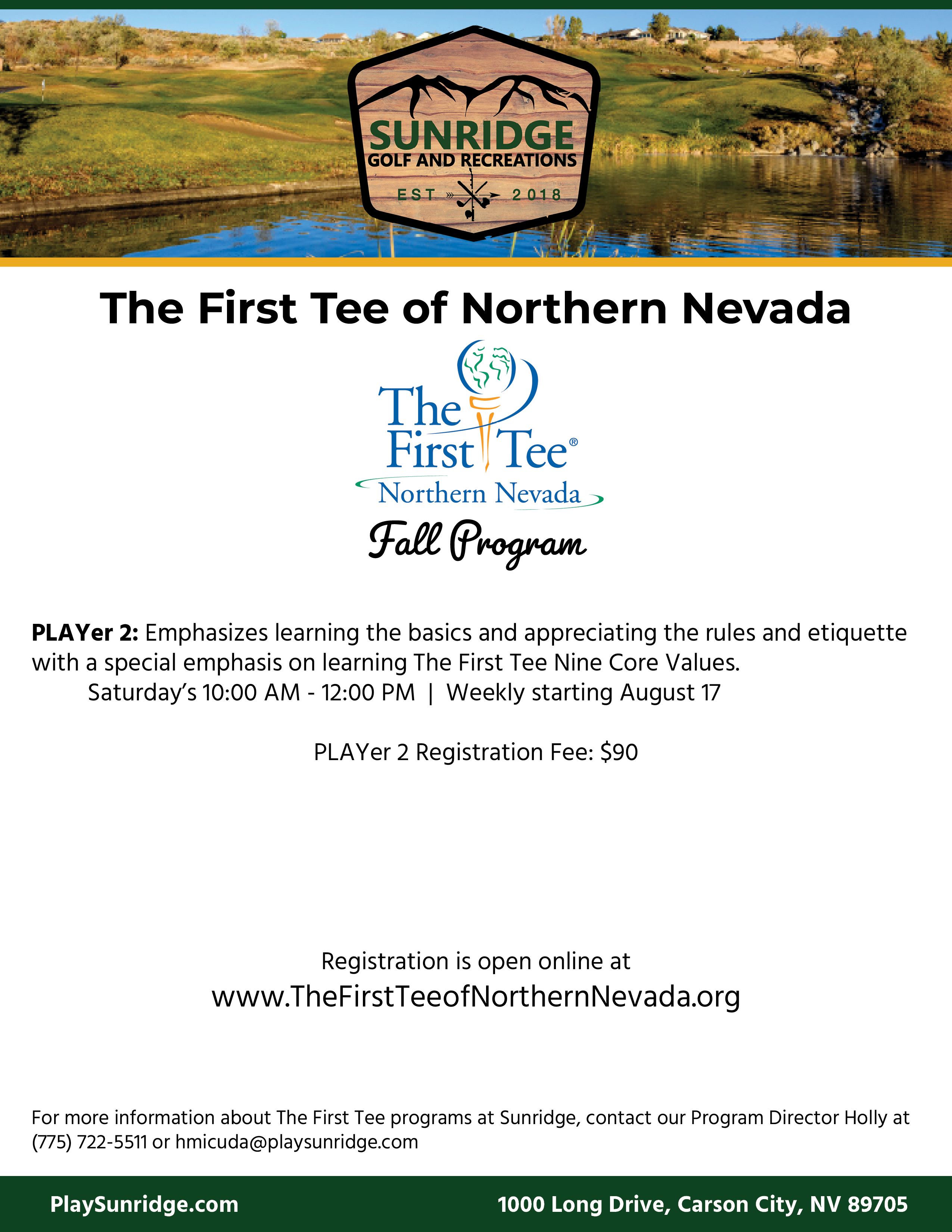 The First Tee - Sunridge Golf and Recreations